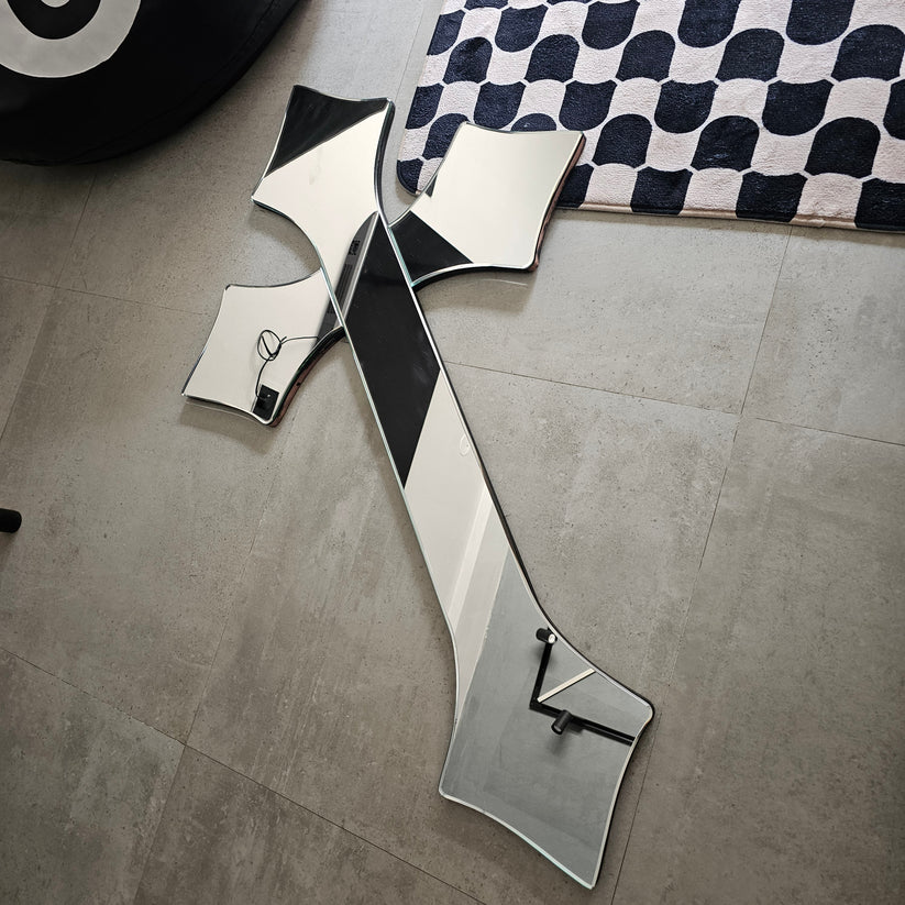 CHROME CROSS MIRROR (Y2K AESTHETIC) – Reawaken Theory