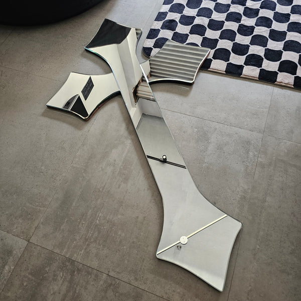 CHROME CROSS MIRROR (Y2K AESTHETIC) – Reawaken Theory
